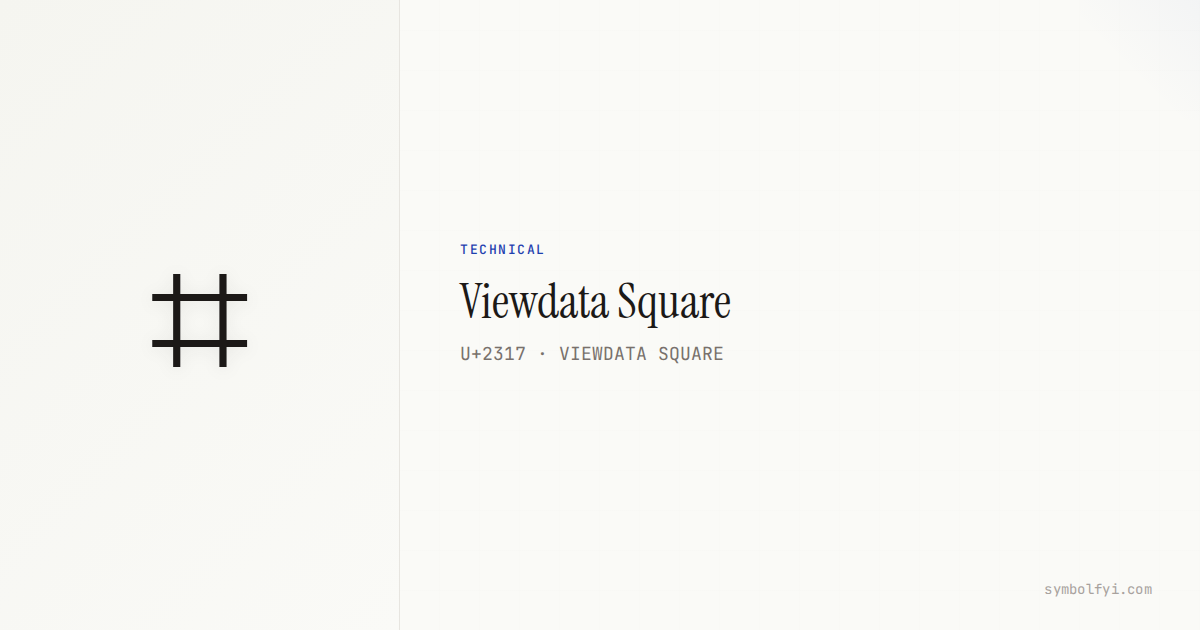Viewdata Square — Unicode Symbol Info — SymbolFYI